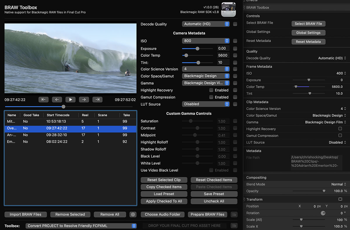 BRAW Toolbox : le plug in génial pour gérer nativement des rushes B-RAW ...